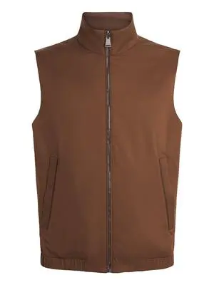 Canali Reversible Gilet - Brown