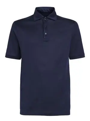 Eton Cotton Filo Di Scozia Polo Shirt - Blue