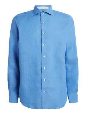 N.peal Linen Cannes Shirt - Blue