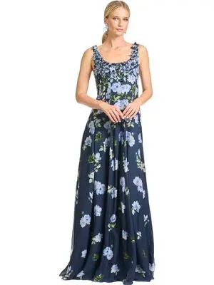 Sachin & Babi Embellished Indira Gown - Red