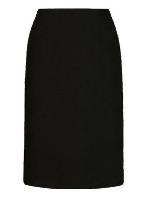 Oscar De La Renta Wool Tweed Pencil Skirt - Red