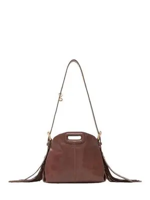 Maje Miss M Mini Vintage Leather Bag - Brown