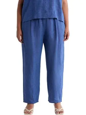 Eileen Fisher Pleated Organic Linen Lantern Pants - Deep Dive