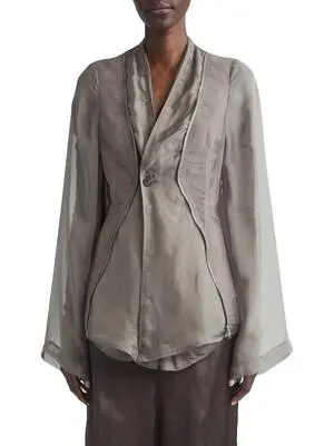 Rick Owens Temple Stag Jacket - Dust