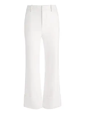 Alice + Olivia Alexander Vegan Ankle Pant - Off-white