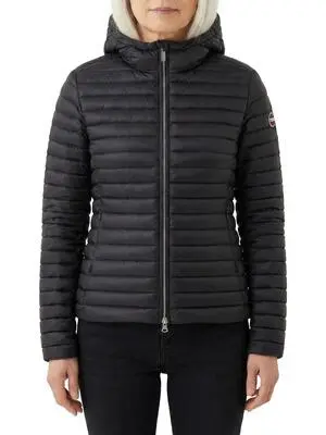 COLMAR Padded Hooded Down Jacket - Black