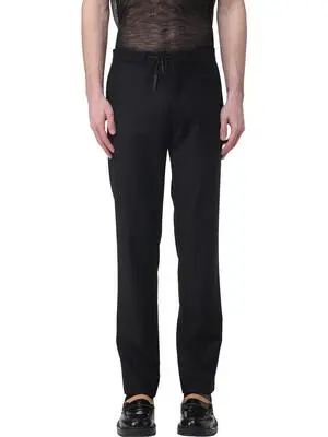 MAISON MARGIELA Slim Fit Wool Trousers With Drawstring - Black