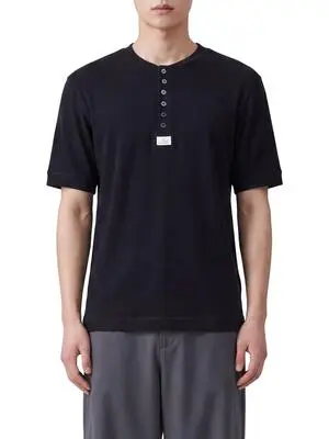 MAGLIANO Short Sleeve Henley - Black 1