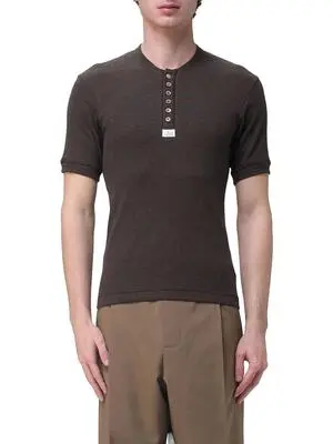 MAGLIANO Short Sleeve Henley - Brown