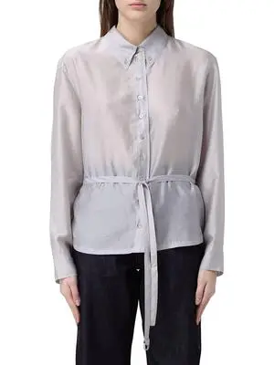 LOW CLASSIC Belted Shirt - Grey