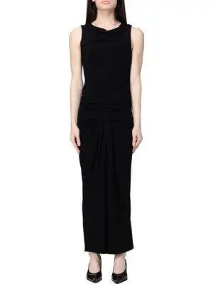 ENTIRE STUDIOS Ruched Maxi Dress - Black
