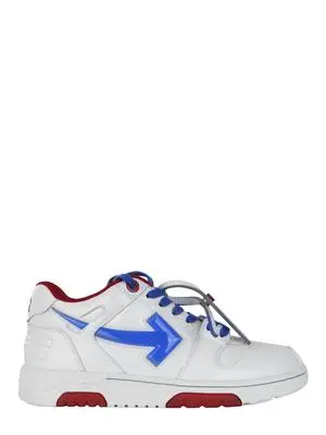 Off-White Leather Sneakers With Accents - White