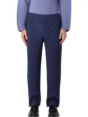 Issey Miyake Homme Plissé Issey Miyake Pleated Crêpe Trousers Blue