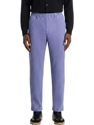Issey Miyake Homme Plissé Issey Miyake Pleated Crêpe Trousers Violet