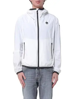 BLAUER. Zip-up Hooded Jacket - White