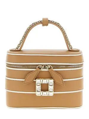 ROGER VIVIER Roger Vivier Jewel Buckle Vanity Bag Beige