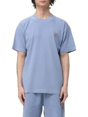 Carhartt Work In Progress Cotton T-shirt With Logo Blue
