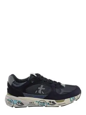 Premiata Premiata Mase Suede And Mesh Sneakers Blue 1