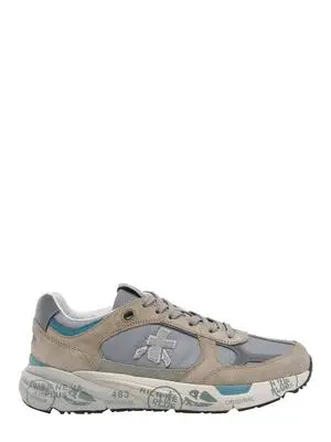 Premiata Mase Suede And Mesh Sneakers - Brown