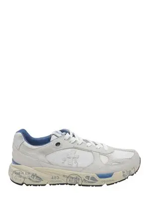 Premiata Mase Suede And Mesh Sneakers - White