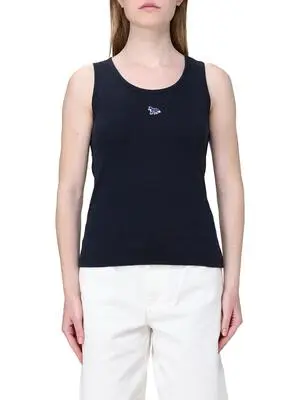Maison Kitsuné Ribbed Tank Top - Blue
