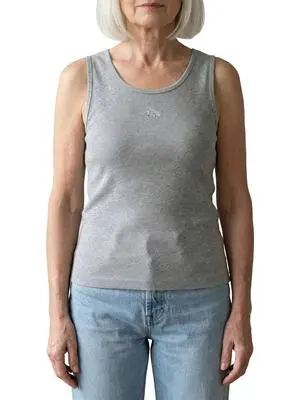 Maison Kitsuné Ribbed Tank Top - Grey