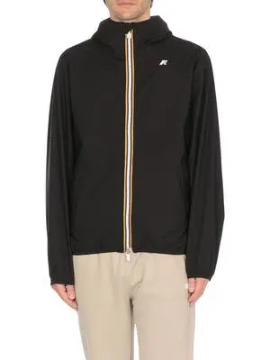 K-WAY K-Way Zip-Up Hooded Jacket Black