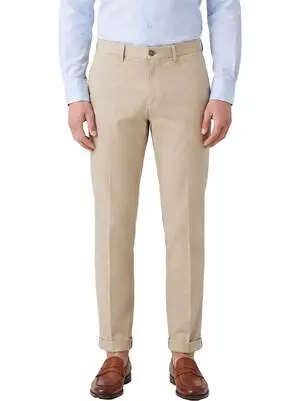 RE-HASH Re-Hash Tailored Chinos With Button Detail Beige