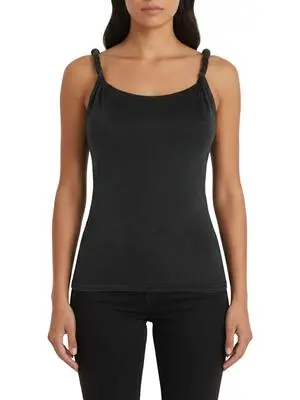 DIESEL® Sleeveless Twisted Strap Top - Black