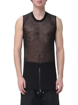 Rick Owens Transparent Wool Blend Tank Top - Black