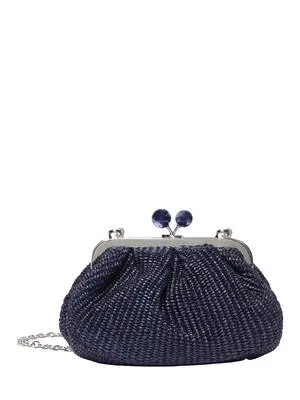 Max Mara Small Woven Pasticcino Clutch - Blue