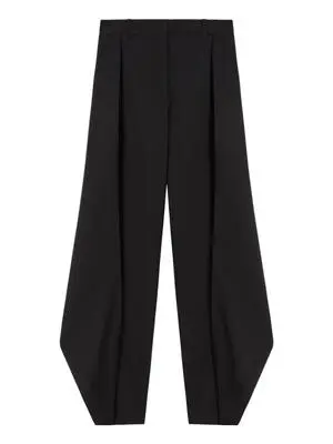 Loewe Wool-blend Pleated Trousers - Black