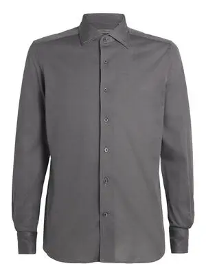 Corneliani Cotton Long-sleeve Shirt Grey