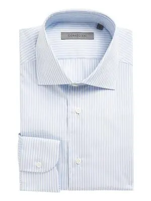 Corneliani Cotton Stripe Shirt - Blue