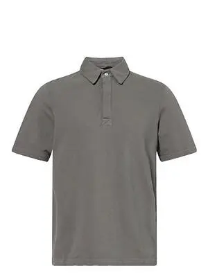 7 For All Mankind Regular-fit Short-sleeve Cotton Polo Shirt - Iron Gate