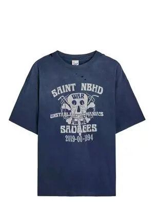 SAINT MXXXXXX X Neighbourhood Graphic-print T-shirt Blue
