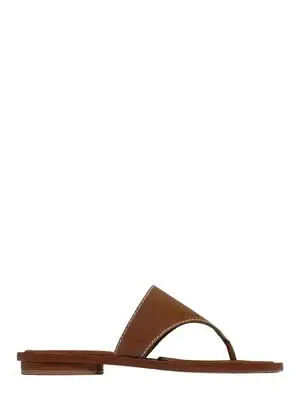 Bernardo Agora Topstitching Sandals - Brown