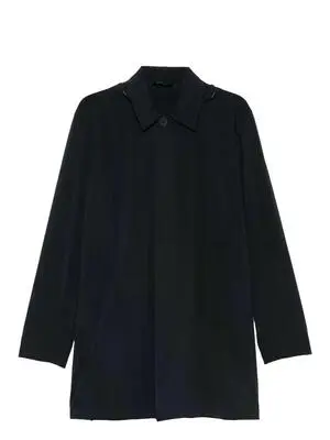 MANUEL RITZ Buttoned Hooded Coat - Blue