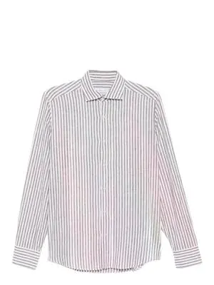 MANUEL RITZ Striped Shirt - Brown