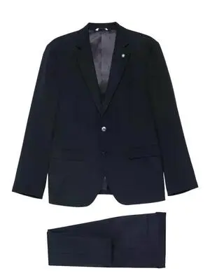 MANUEL RITZ Long-sleeve Pocket Suit - Blue