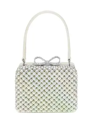 SELF-PORTRAIT Pearl Embellished Micro Bag - Neutrals