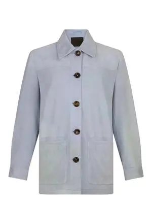 Liu Jo Suede Button Jacket - Blue