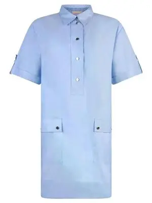 Liu Jo Patch Pocket Mini Shirt Dress - Blue