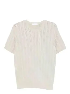 MANUEL RITZ Round-neck T-shirt - Neutrals
