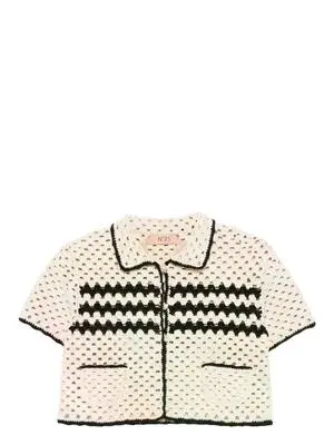 N°21 Crochet Knit Top - Neutrals