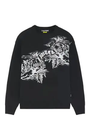 IUTER Graphic Print Jumper - Black