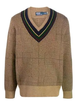 Polo Ralph Lauren Glen Plaid Check-pattern Wool Jumper - Brown