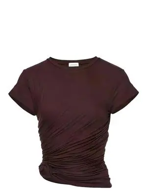 Magda Butrym Knotted T-Shirt Brown