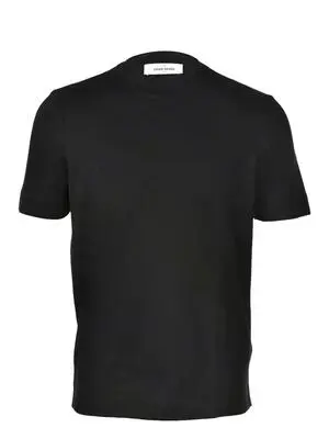 GRAN SASSO Crew-neck Short-sleeve T-shirt - Black