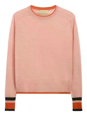 Momoni Rio Contrasting Edges Sweater - Pink